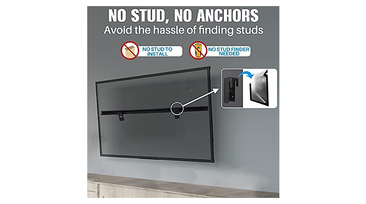 Heavy Duty TV Wall Mount for 22-55 Inches | No Stud, No Drill Install