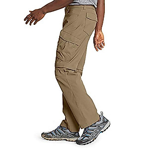 Eddie Bauer Men's Rainier Convertible Pants, Saddle, 34W x 32L, Hiking Pants