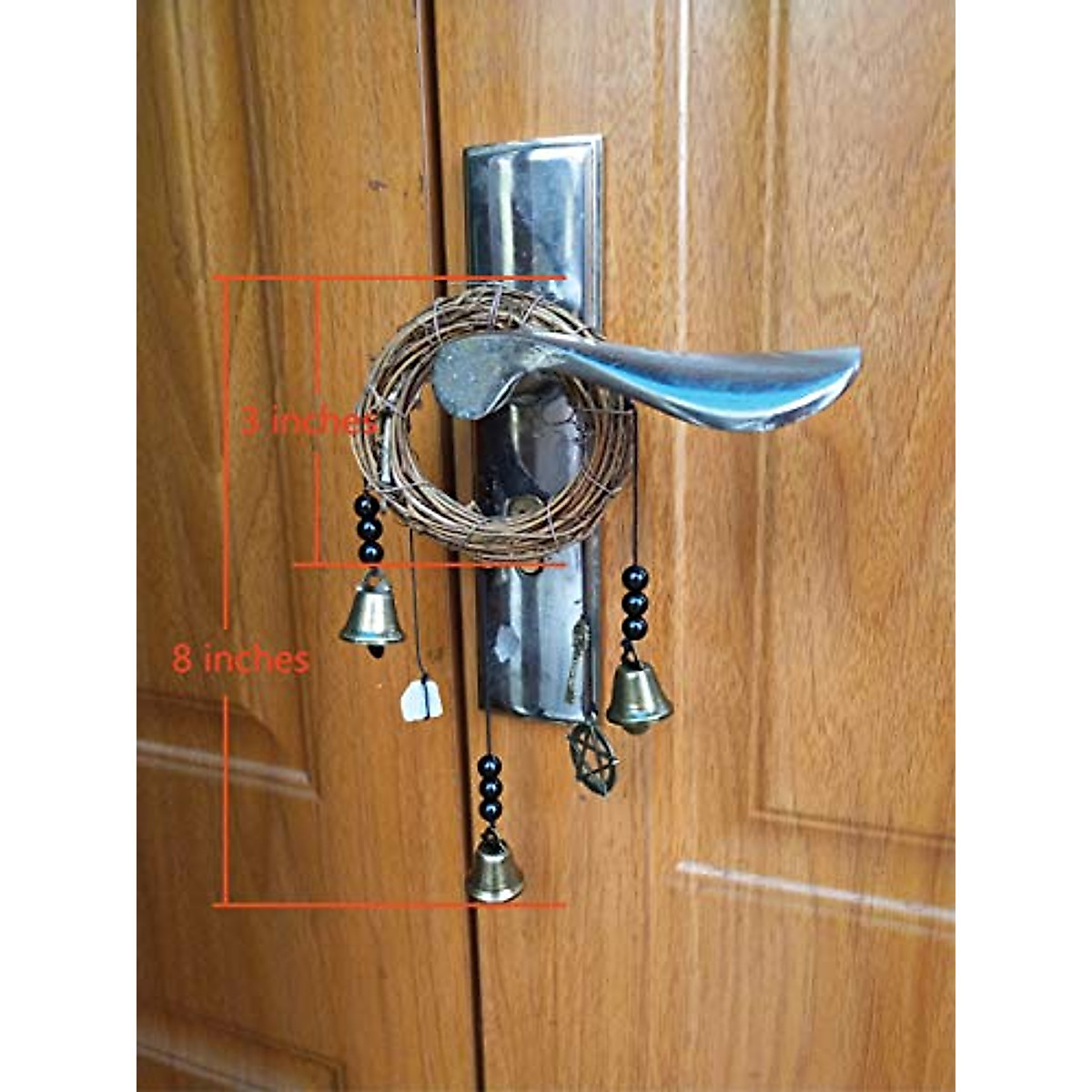 3" Witch Bells,Witchy Things,Magic Home Protection,Clear Negative Energies,Attracts Positive,Wicca Decor,Witchcraft Wicca Supplies (obsedian)