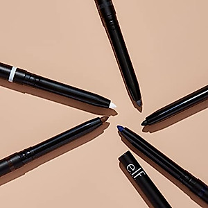 e.l.f, No Budge Retractable Eyeliner, Creamy, Ultra-Pigmented, Long Lasting, Enhances, Defines, Intensifies, Boldens, Grey, All-Day Wear, 0.006 Oz