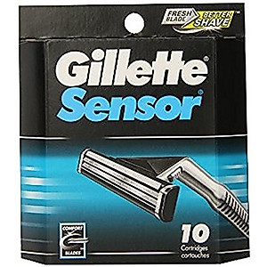WallEc(TM) Gillette Sensor Refill Razor Blades 50 Cartridge Cartridges 5 Pack of 10