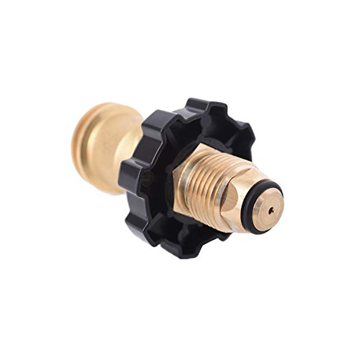 Flame King POL01JT002 Propane Tank Adapter POL to QCC1 Type Converts Old to New Connection, Brass