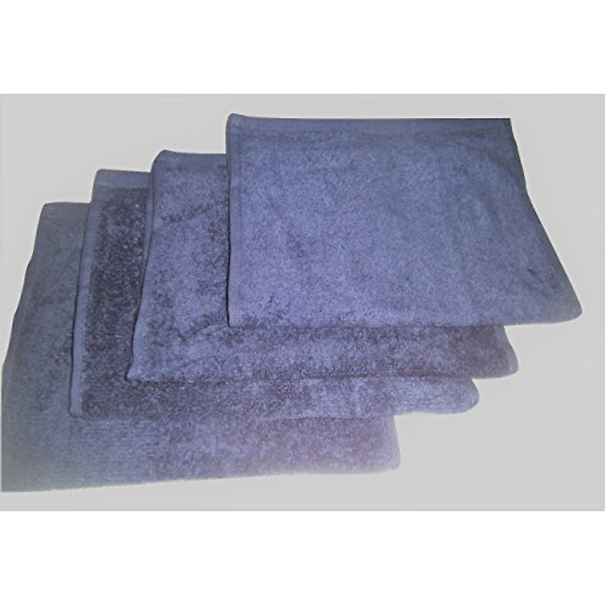 Show Car Guys Fingertip Towels 100% Cotton - Terry-Velour - 4 Pack 11" x 18" Navy Blue