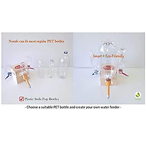 Choco Nose Patented No-Drip Dog Water Bottle/Feeder for Dogs/Cats and Other Small-Medium Sized Animals - for Cages, Crates or Wall Mount. 10.2 Oz. Mess Free Leak-Proof Nozzle 16mm, Blue (C590)