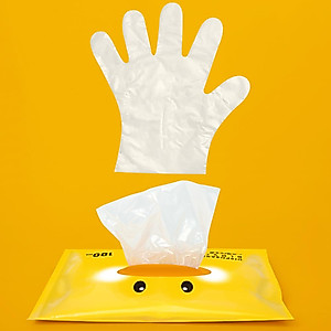 200 Pieces Disposable Gloves for Kids, Food, Cooking, Cleaning, Gardening, Playing, Painting, Crafting, Creche, CY10
