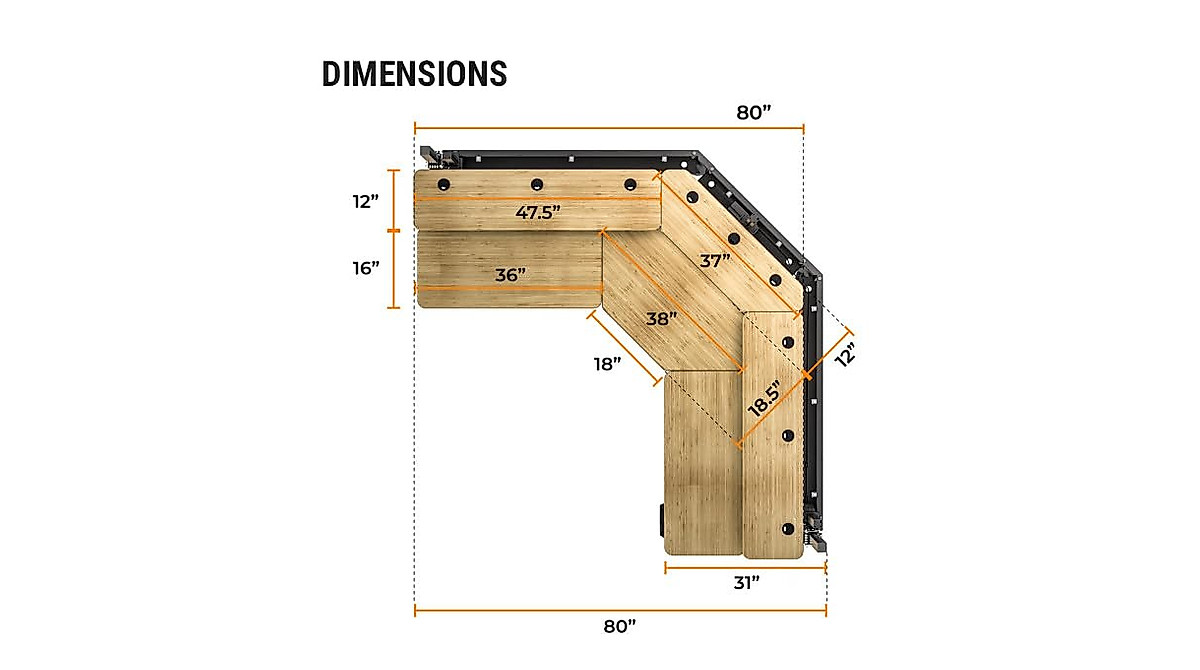 VERSADESK Foundry Extra Wide Electric Corner Desk