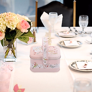 Cabilock Box Small Metal Tin Coffee Canister Container Storage Tin Tie Blind Small Clay Pots for Plants Retro Decor Coin Cookie Jars Storage Case Biscuit Tinplate Organizer