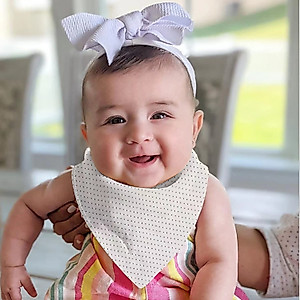 Knindnn Baby Bandana Drool Bibs,5 Pack Soft and Absorbent Baby Drool Bibs