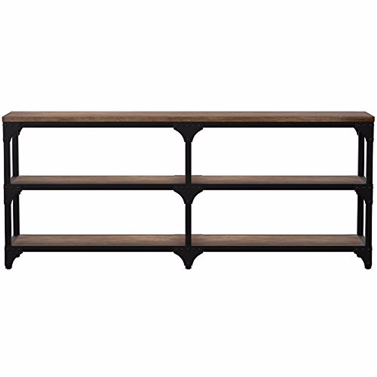 ACME Gorden Console Table - 72680 - Weathered Oak & Antique Silver