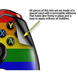 WraptorSkinz Decal Style Vinyl Skin Wrap compatible with XBOX One Original Wireless Controller Rainbow Stripes - (CONTROLLER NOT INCLUDED)