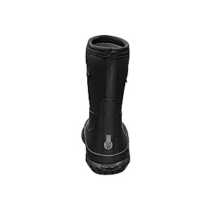 BOGS Grasp Rain Boots I Waterproof, Insulated All Weather Mud & Snow Boots for Cold Weather I Big Girls, Big Boys, Little Girls & Little Boys - Black - 2