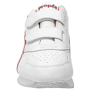 Propét Women's Tour Walker Strap Sneaker, White/Berry, 12 XX-Wide US