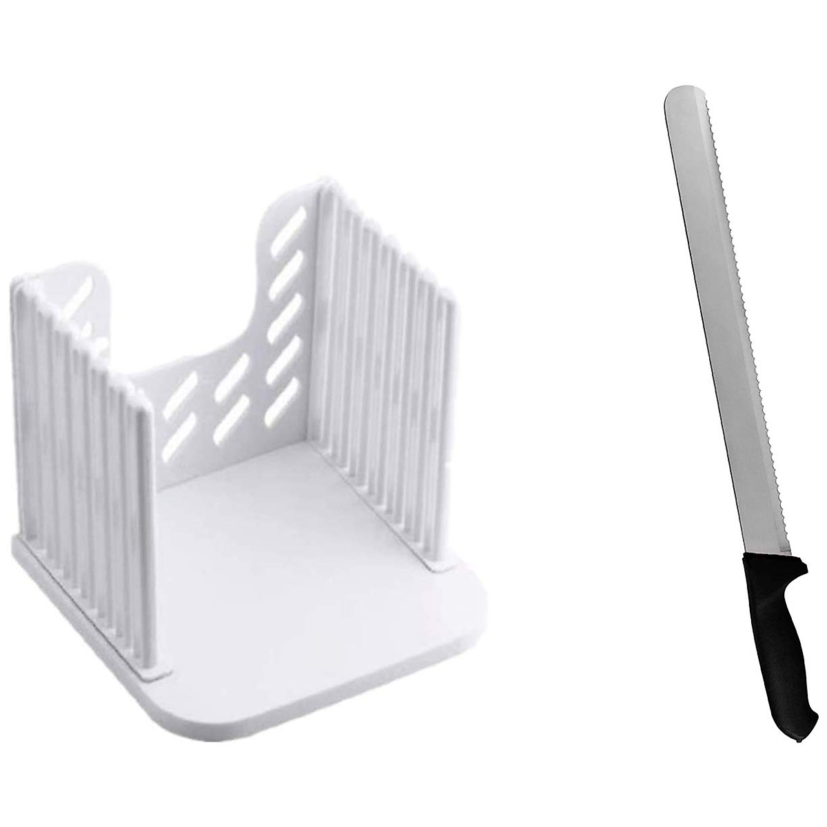 Bread Slicer&Bread Knife Hovico Bread/Bake/Bread Slicer Cutter, Compact Foldable Bread Sandwich Toast Bread Slicer,Simple,Easy to Clean,Safe Materials,Mold,Handy