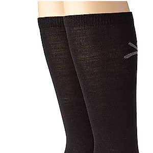 Terramar Merino Wool Liner Socks (2 Pack), Black, Medium/9-11