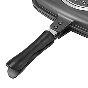 Grill Pan Frying Double Side Portable AntiBurn Handle Kitchen Supplies Grill Pot 32cm 12.6in Excessive Best Aluminum Frying Pan Suitable for C