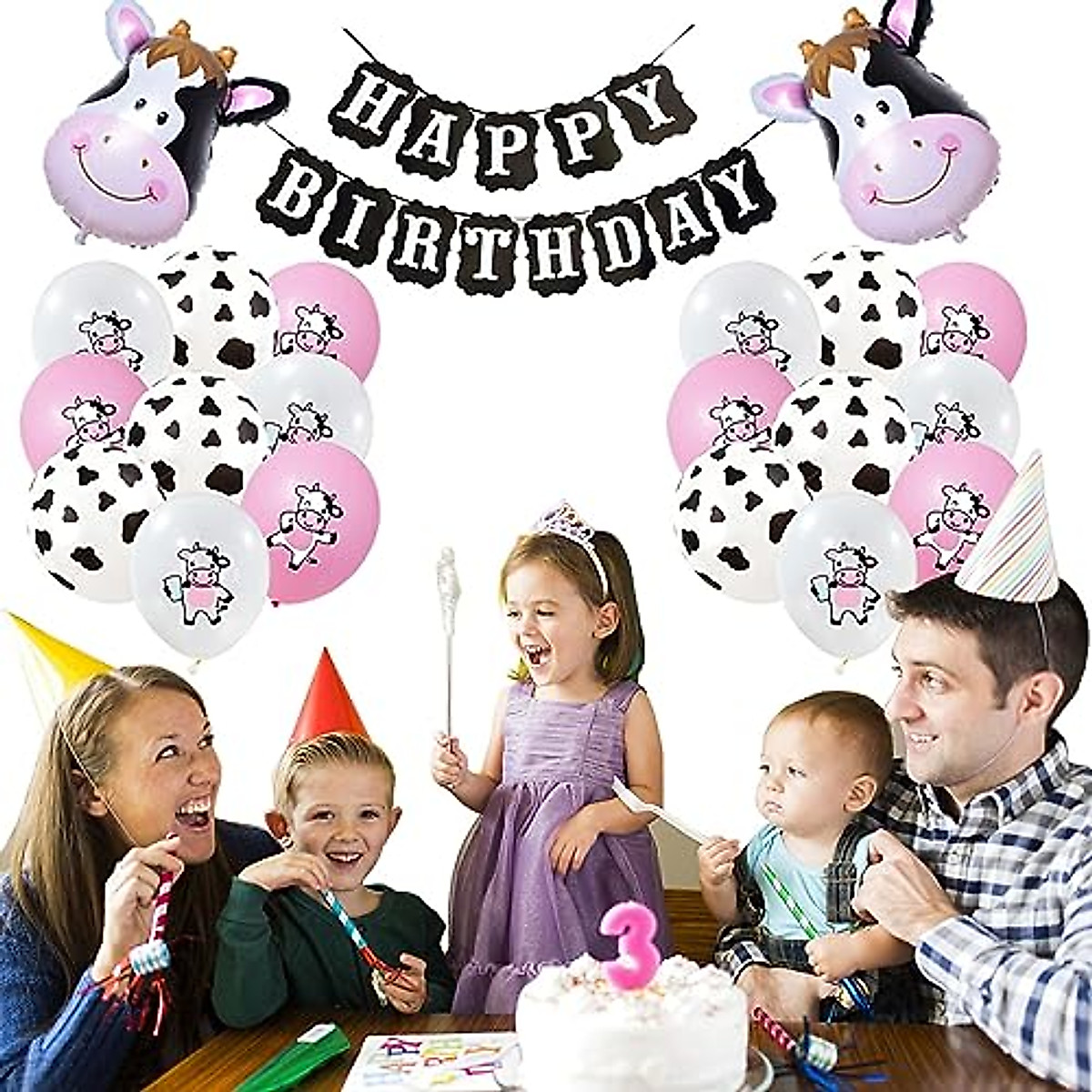 Cow Balloons, 12” Pink Cow Print Balloon Helium Latex Balloons for Birthday, Baby Shower, Cow Print Party, Cowgirl Rodeo Party, Farm Party Decorations Supplies