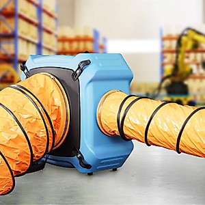 AlorAir 8" PVC Flexible Duct Hose for CleanShield HEPA 550 Air Scrubber and PureAiro HEPA Max 770/870/970, Easy Storage (8 Inch x 16.4 Feet, Outlet)