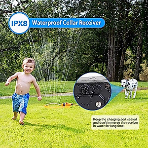 Lirioden Electric Wireless Dog Fence System Electric Fence for Dogs Containment Boundary Automatic Signal Radius Range 722ft, IPX8 Waterproof Rechargeable Tone&Shock Collar for Small Medium Large