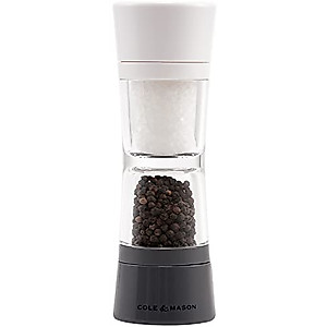 Cole & Mason H308597 Lincoln Salt and Pepper Mill, Acrylic/ABS, Ceramic Mechanisms, 190mm Duo Mill, Lifetime Mechanism Guarantee