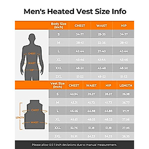 Neberon Heated Vest for Men with Battery Pack Rechargeable, 6 Heating Zones, Double Switches for Hunting Hiking Golf Fishing