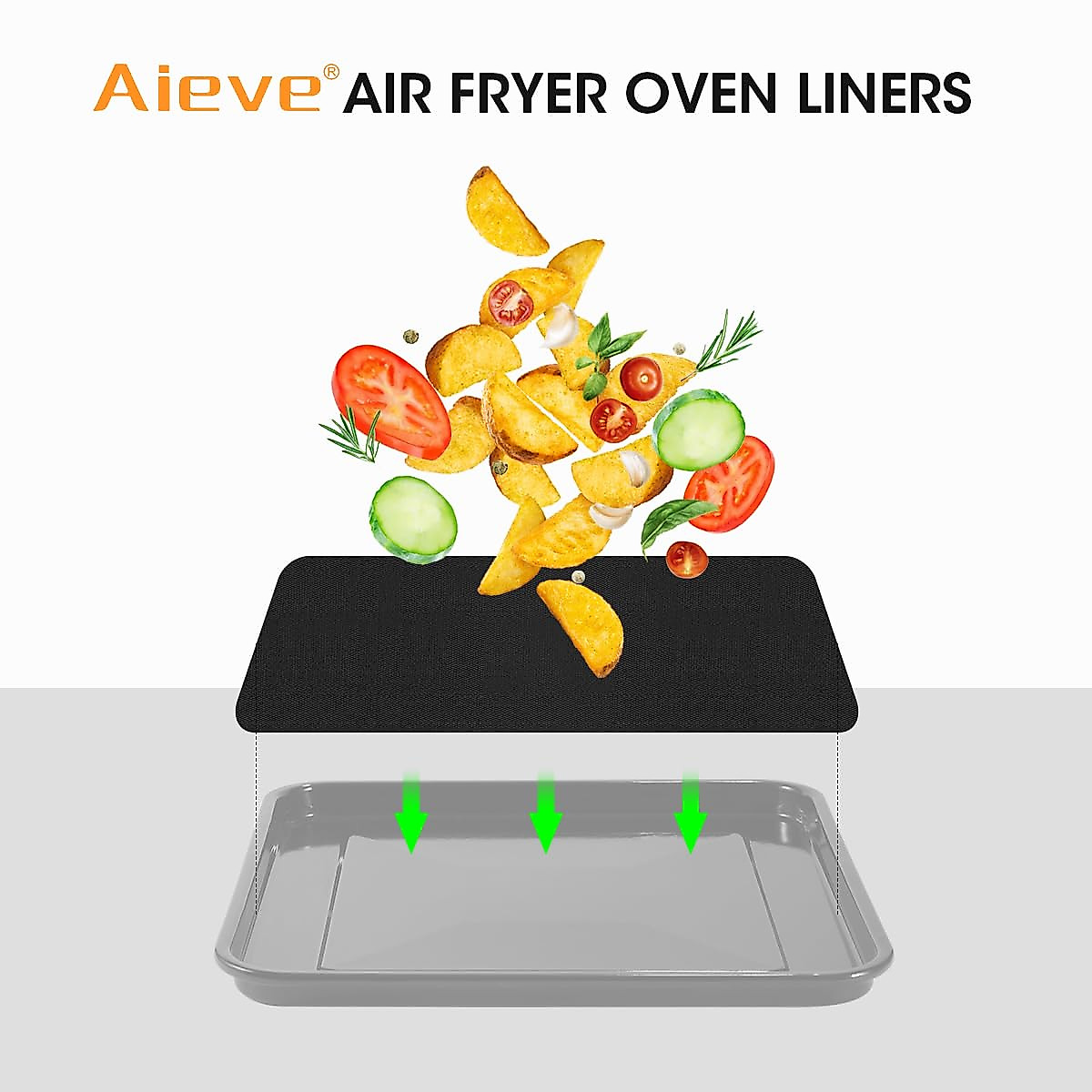 Aieve Air Fryer Oven Liner, Heat Resistant Cutting Board, Air Fryer Accessories Compatible with Ninja Foodie SP101 SP201 SP301