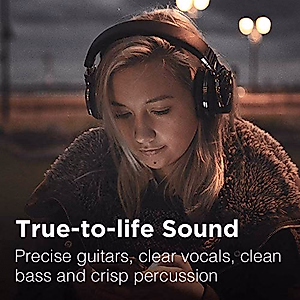 Qisebin E7 Active Noise Cancelling Headphones Bluetooth Headphones with Microphone Deep Bass Wireless Headphones Over Ear, Comfortable Protein Earpads, 30 Hours Playtime for Travel/Work, Black