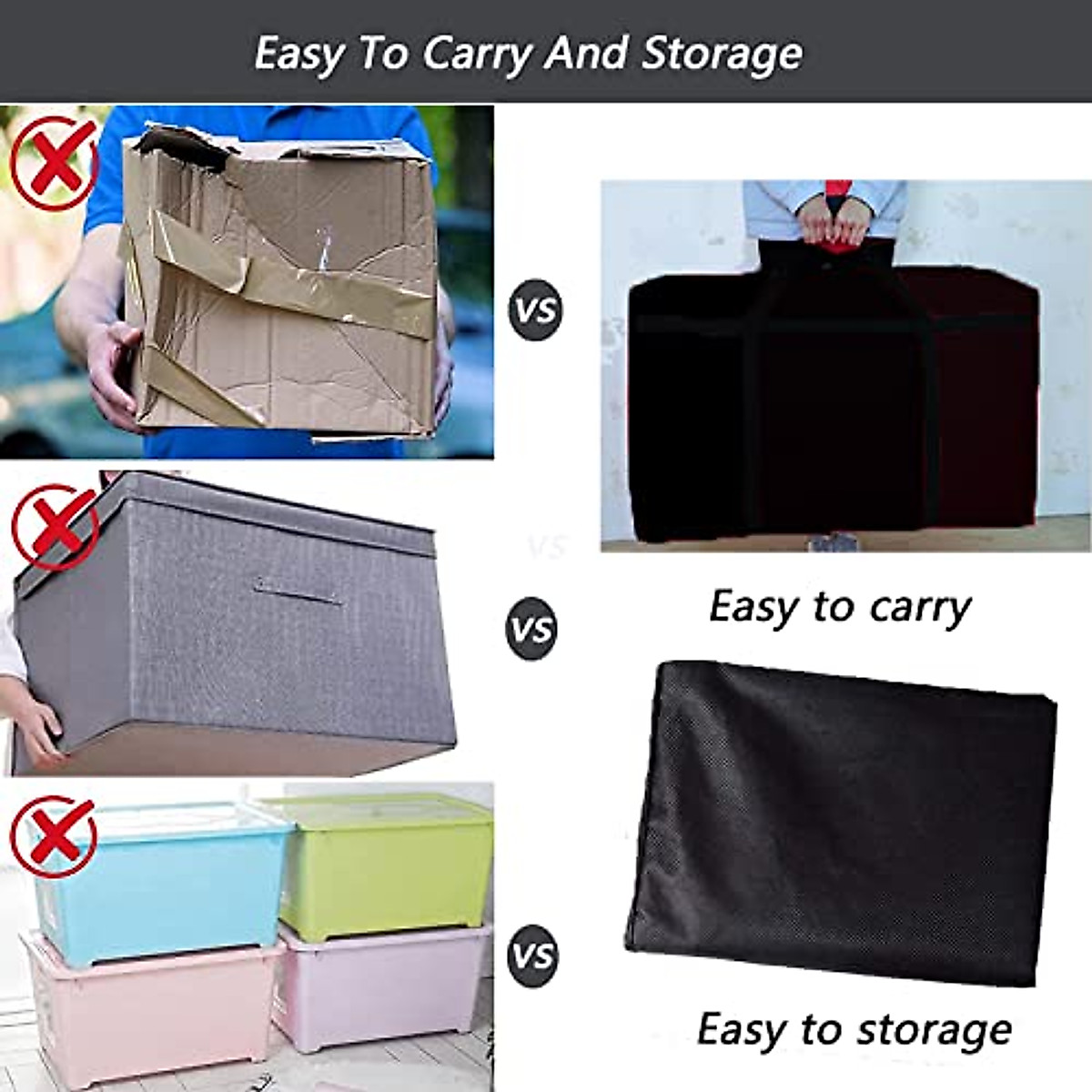 WITERY Large Storage Bags 180L 2PCS Waterproof Moisture Proof with Zipper Back to School Carry Bag for Comforters Blankets Clothes Quilts and Towels,Thick Under Bed Storage Bag Moving Bag USD$2899USD$28.99