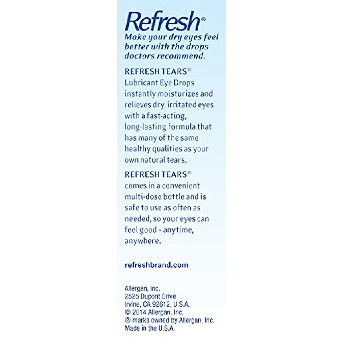 Refresh Tears Lubricant Eye Drops, 2 Count (Pack of 1)