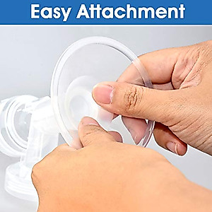 Maymom Flange Inserts 19 mm for Medela, Spectra 24 mm Shields/Flanges, Momcozy/Willow Wearable Cup. Compatible with Medela Freestyle, Harmony to Reduce 24mm Nipple Tunnel Down to 19 mm; 2pc/Each