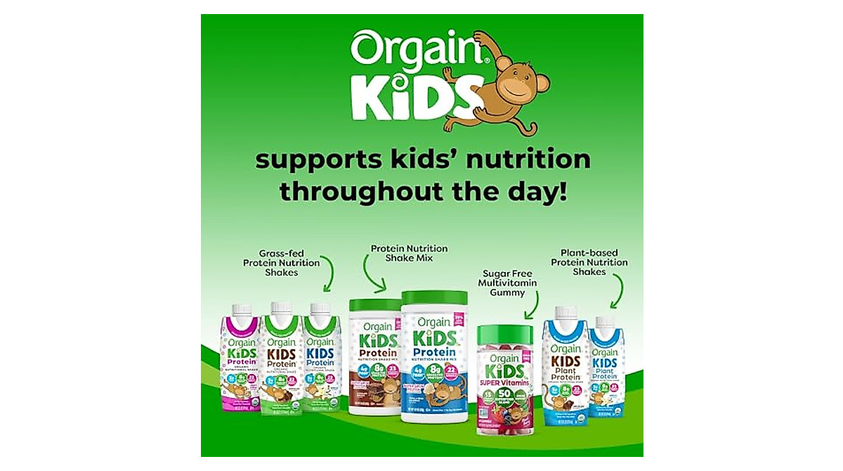 Orgain Organic Kids Protein Shake - Nutritious Vanilla Treat