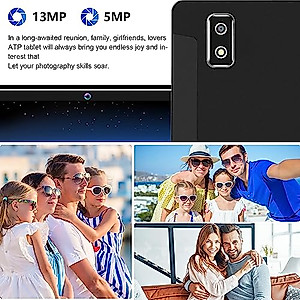 ANTEMPER 10.1 Inch Android Tablet 4G Cellular Tablets with 2 SIM Card - Google Certified Tablet 64G ROM+4G RAM,1080 FHD | 13 MP Camera | Octa-Core | 6000mAh | GPS | Bluetooth | WiFi | - Black