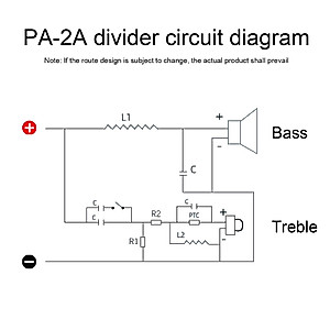 DriSentri 2 Way Crossover for Speaker, 450W 4-8 Ohm 2 Way High-Low Frequency Divider for Speaker, HiFi Speaker Crossover