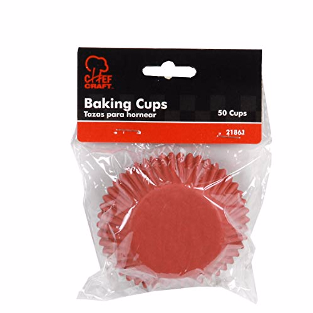 Chef Craft Classic Cupcake Liners, 50 Count, Dark Red