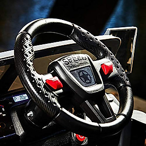 Huffy Bicycle Company Kids Battery-Powered Ride On Car Special Ops w/ Lights, Sounds & MP3 Player, 12V - 17138 , Grey, Large