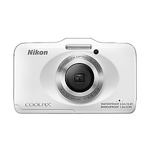 Nikon COOLPIX S31 10.1 MP Waterproof Digital Camera with 720p HD Video (White) (OLD MODEL)