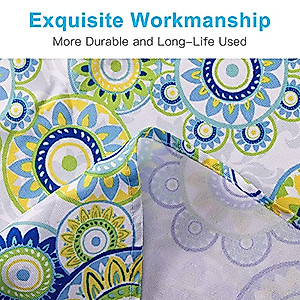 Lamberia Waterproof Tablecloth with Umbrella Hole, 60 Inch Round Tablecloth, Spring/Summer Table Cover for Garden(60" Round, Zippered, Light Blue)