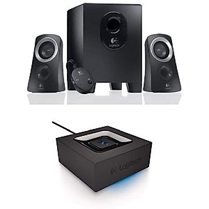 Logitech Z313 Speaker System + Logitech Bluetooth Audio Adapter Bundle