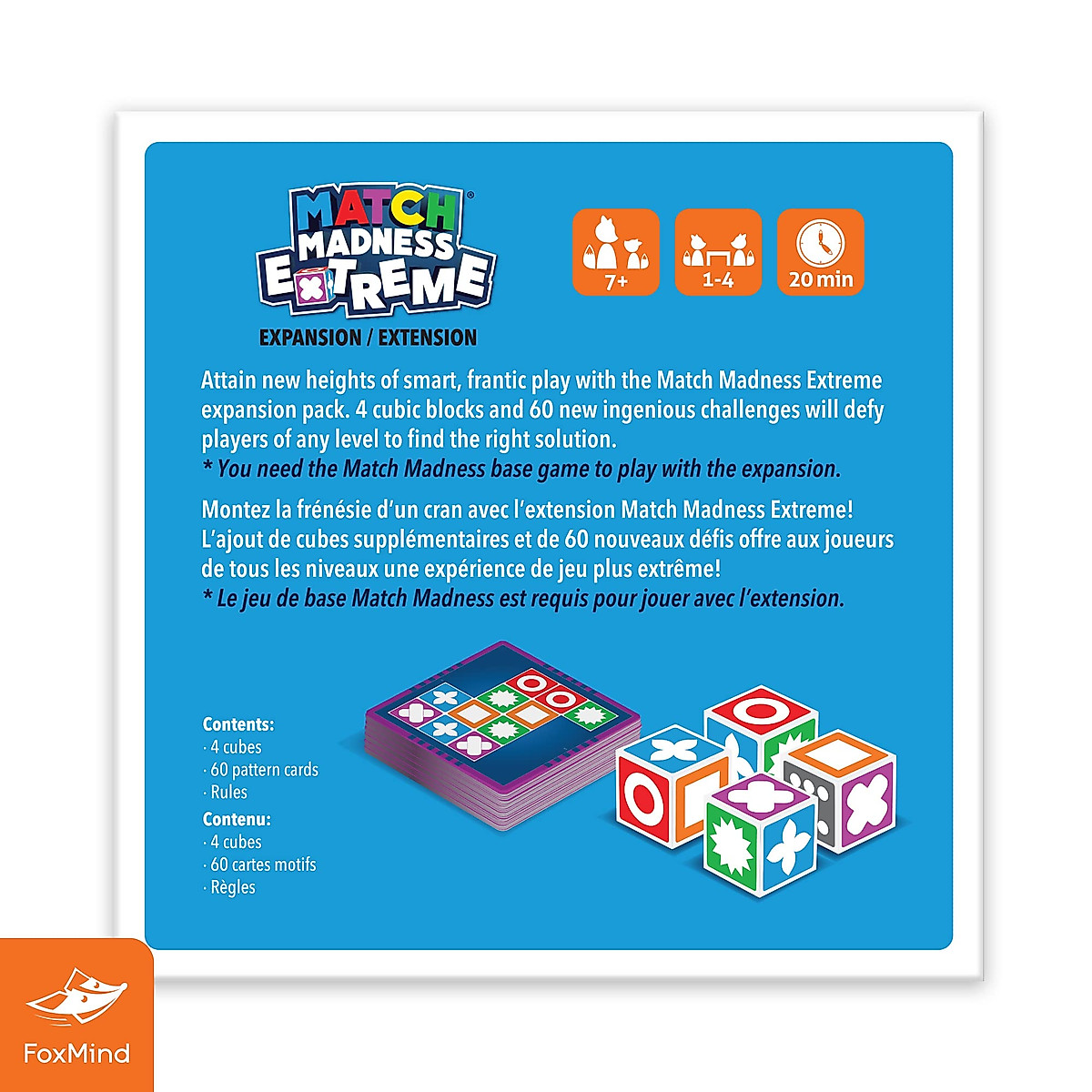 Foxmind Match Madness Extreme Expansion, Fun Puzzle Race for Family and Friends