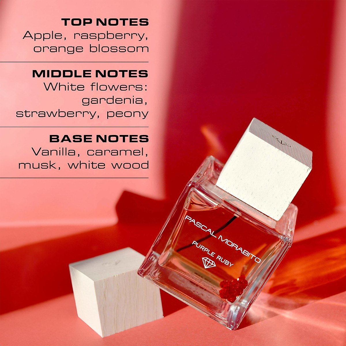 Pascal Morabito - Purple Ruby - 3.4 Oz Eau De Parfum - Fragrance Mist For Women - Floral Gourmand Scent - Perfume Spray With Gardenia, Peony, Apple, Caramel, Musk Accords