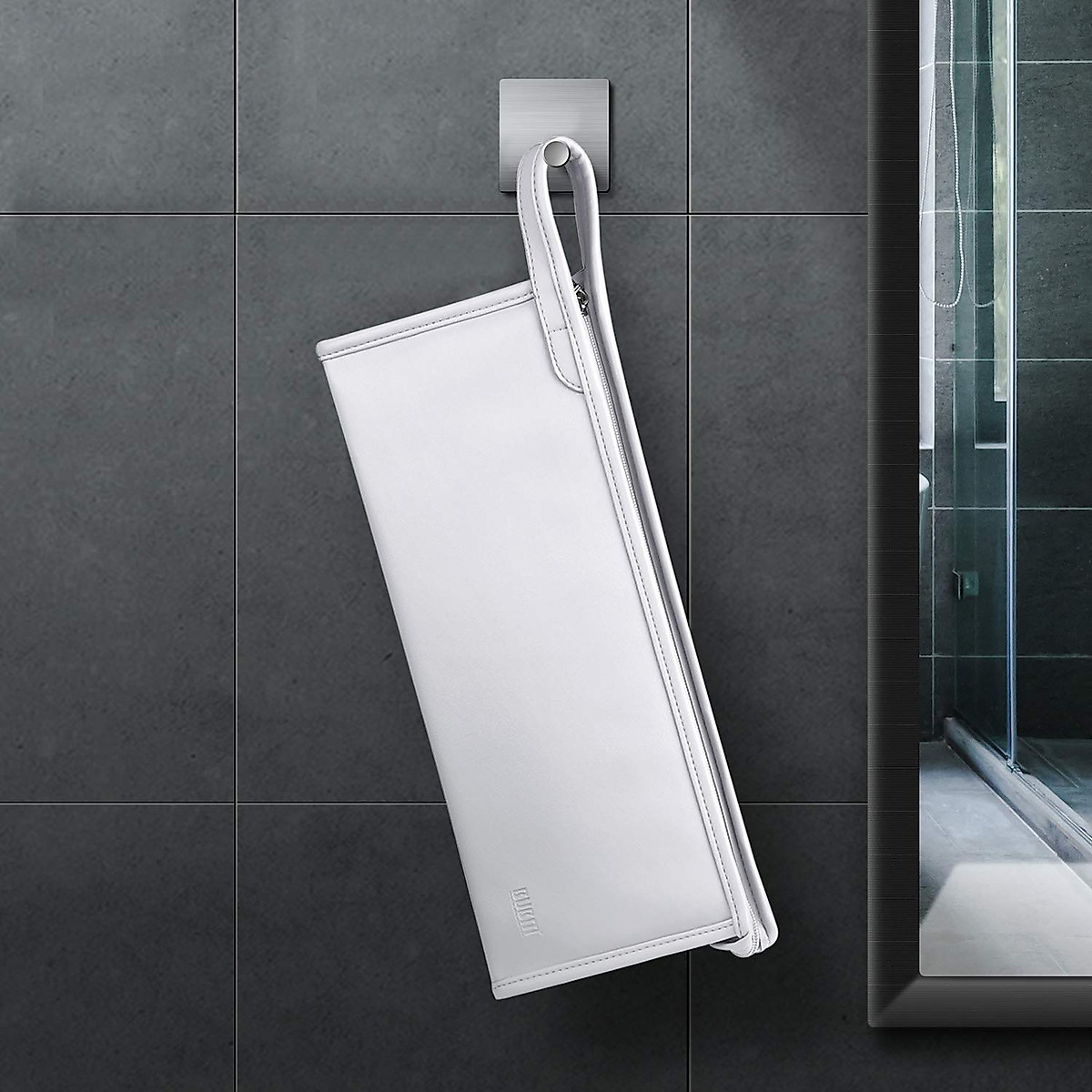 Buwico PU Leather Travel Case Portable Storage Bag for Dyson Airwrap Styler/Dyson Supersonic Hair Dryer, Waterproof Anti-scratch Dustproof Shockproof Protection Organizer Travel Gift Case (Black)