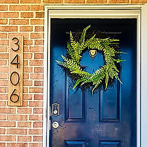 5" Stainless Steel Floating House Number, Metal Modern House Numbers, Garden Door Mailbox Decor Number with Nail Kit, Coated Black, 911 Visibility Signage (2)