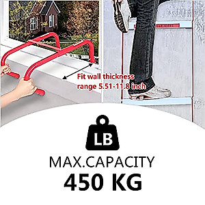 LUISLADDERS Fire Escape Ladder 2 Story with Anti-Skid Rungs Portable Emergency Escape Ladder, Easy to Deploy Store 15- Feet