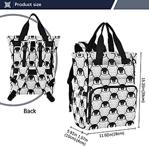 MNSRUU Diaper Bag Cute Penguin Print Diaper Bag Backpack Multifunction Travel Diaper Bag Tote Large Capacity Diaper Changing Backpacks for Moms Dads