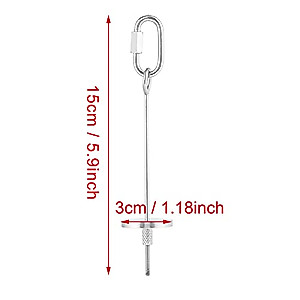 Yosoo Health Gear Bird Skewer, Bird Food Holder, Stainless Steel Fruit Vegetable Stick Holder Foraging Toy, Hanging Bird Cage Toy for Parakeet Cockatiel Conure Lovebirds Cockatoo (S)
