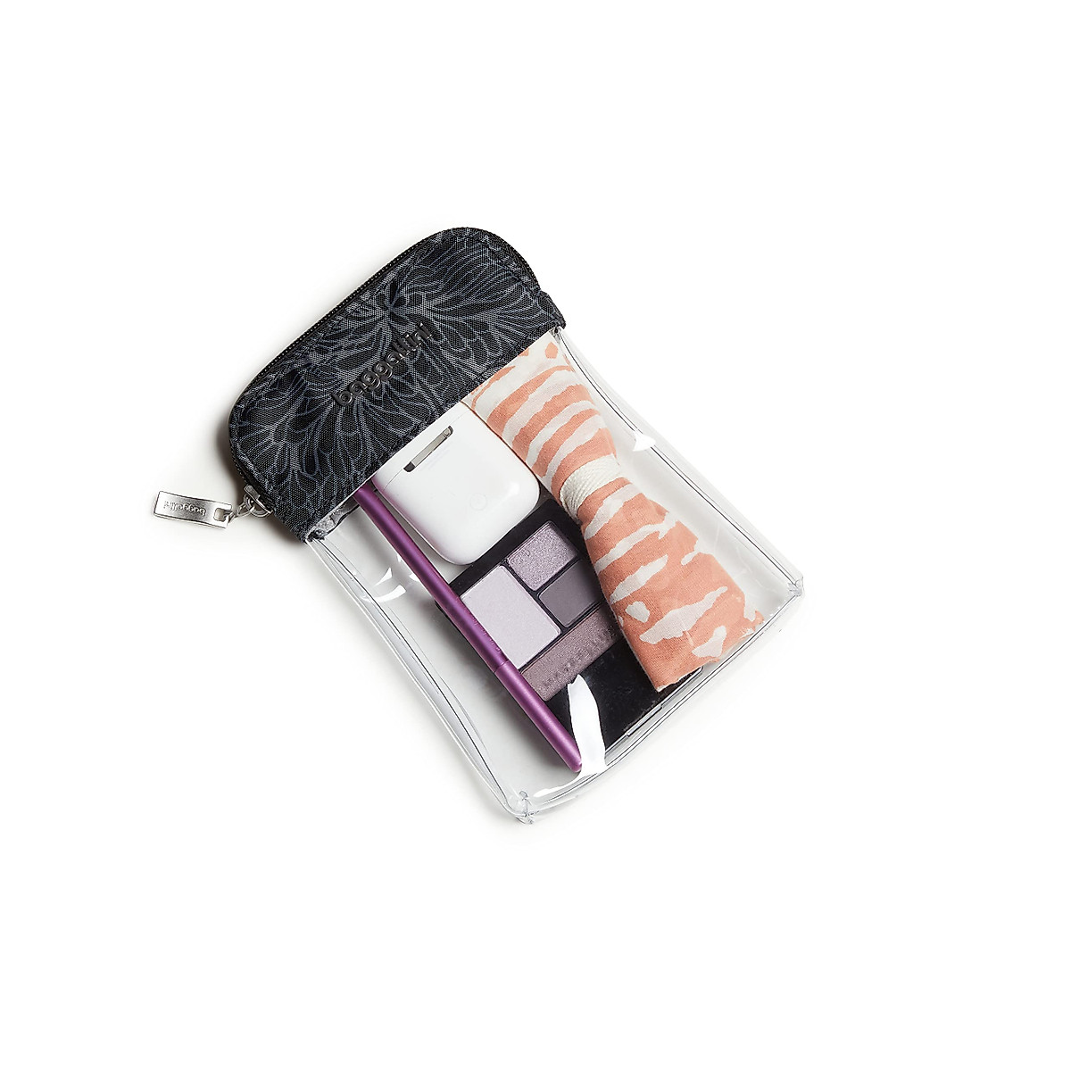 Baggallini Womens Clear Bryant Crossbody, Midnight Blossom, One Size US