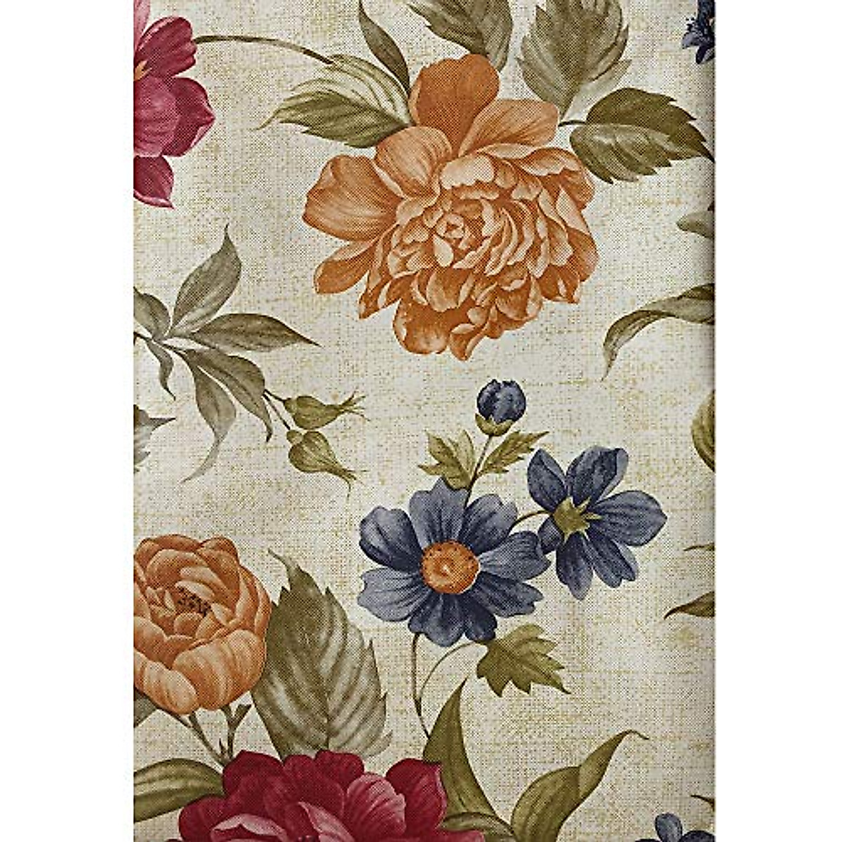 Newbridge Nicolette Multicolor Floral Pattern Indoor/Outdoor Flannel Backed Vinyl Tablecloth - Waterproof and Stain Resistant Kitchen Tablecloth- 60” x 84” Oblong/Rectangle