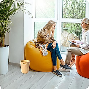 LUXE + WILLOW Wooden Trash Can Bedroom, Bathroom & Office Waste Basket Small Slim Design