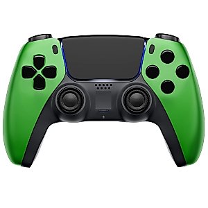 MODDEDZONE Wireless Controller for PS5 with Exclusive and Unique Designs Compatible with PlayStation 5 and PC - The Ideal Christmas Gift for Gaming Enthusiasts - Expertly Crafted in USA(Soft Green)