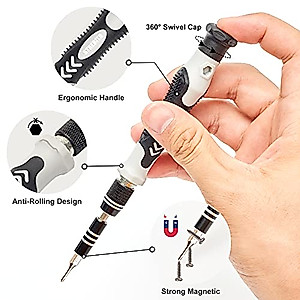 STREBITO Precision Screwdriver Set 124-Piece Electronics Tool Kit with 101 Bits Magnetic Screwdriver Set for Computer, Laptop, Cell Phone, PC, MacBook, iPhone, Nintendo Switch, PS4, PS5, Xbox Repair