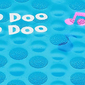 Ginsey Baby Shark Oval Bubble Bath Tub Mat 15"x27", Multi